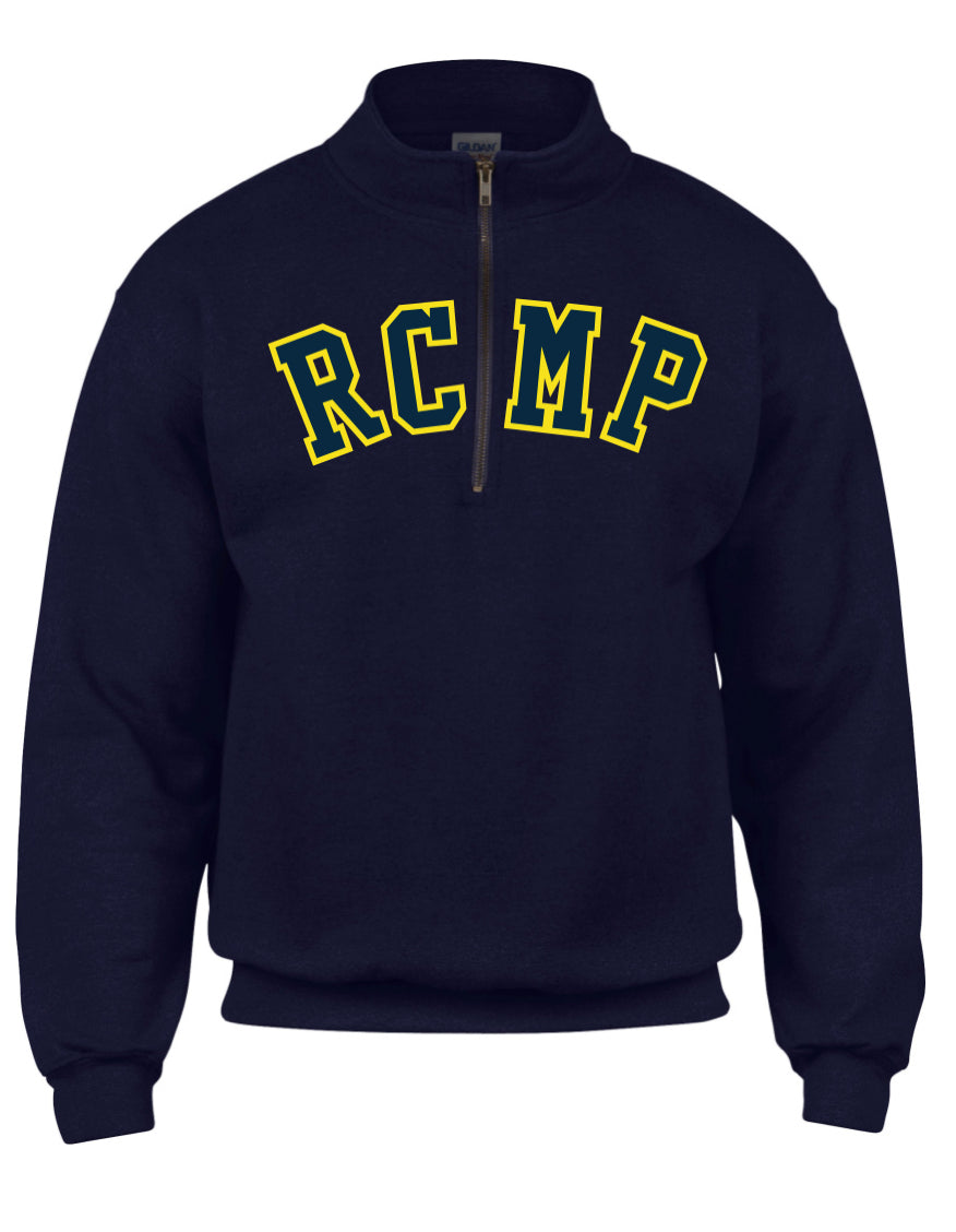 Sweatshirt Quarter-Zip Embroidered RCMP | The Mounted Police Post